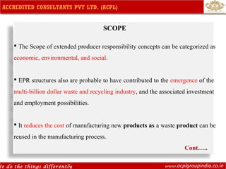 Ppt on extended producer responsibility(epr) | PPT