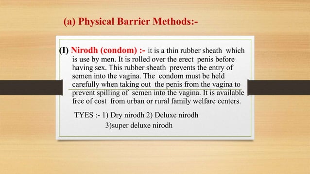 Ppt on family panning methods | PPTX | Pregnancy | Reproductive Health