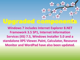 PPT on features of Windows 7 | PPTX | Operating Systems | Computer ...
