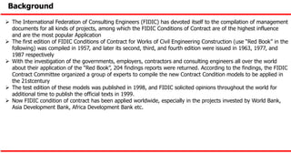 Ppt on fidic claims | PPTX