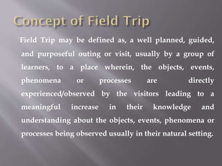 Field Trip as a Method of Teaching Science | PDF