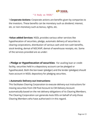 PRESENTATION ON “ NSDL ’’ | PDF