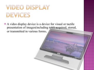 Ppt on flat panel display | PPT