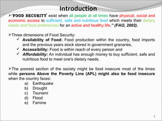 Ppt on food security issues and challenges beofe india | PPT