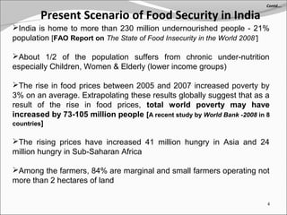 Ppt on food security issues and challenges beofe india | PPT