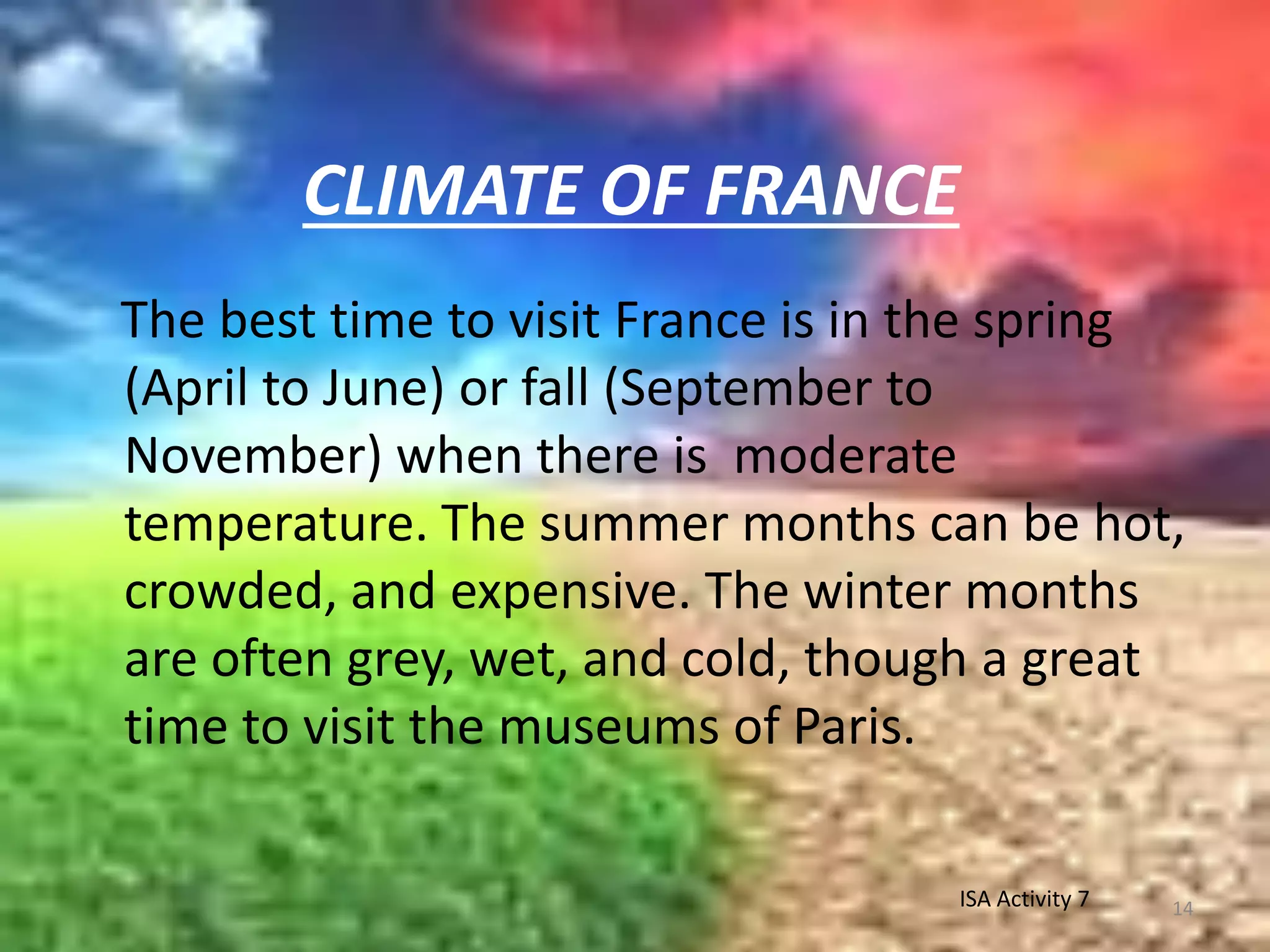 TOURISM IN FRANCE | PPTX