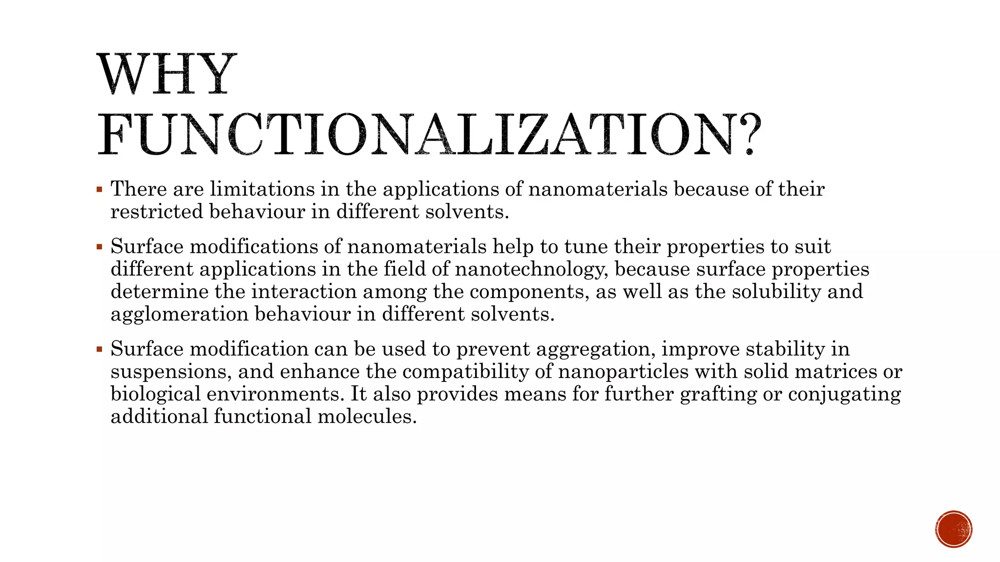 PPT on "Functionalization of Nanoparticles and Nanoplatelets" by Deepak ...