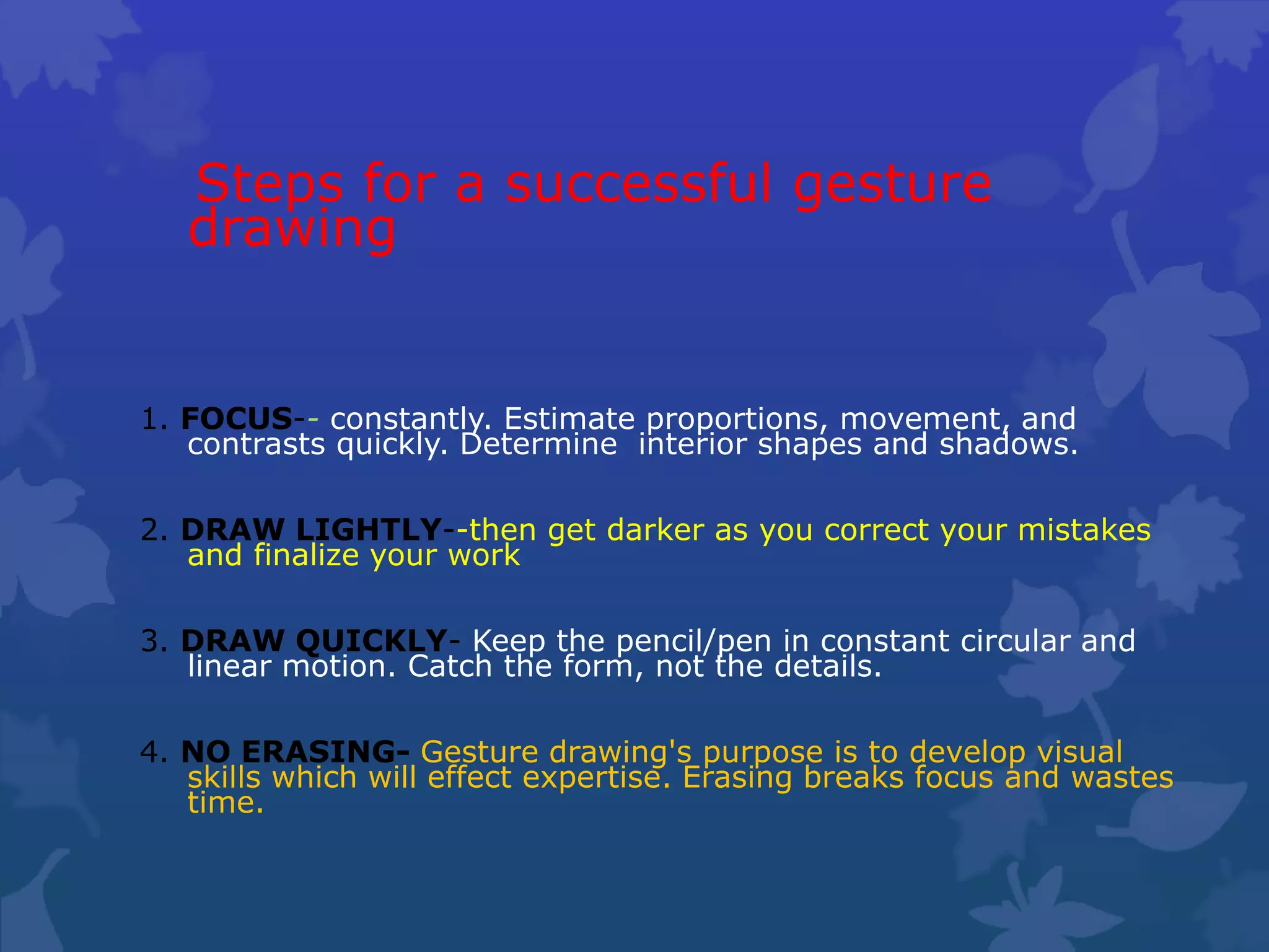Ppt on gesture drawing | PPTX