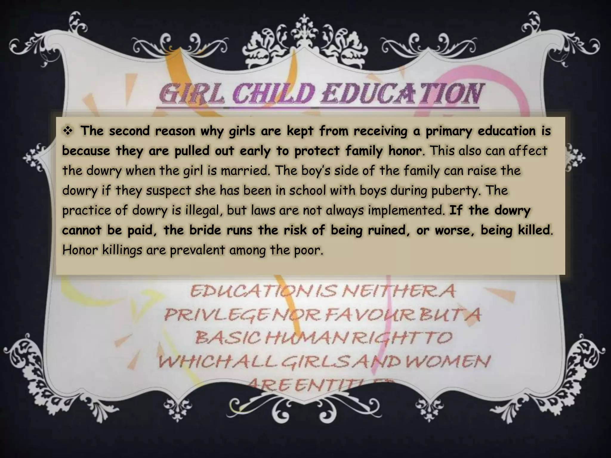 GIRL EDUCATION - PPT | PPTX