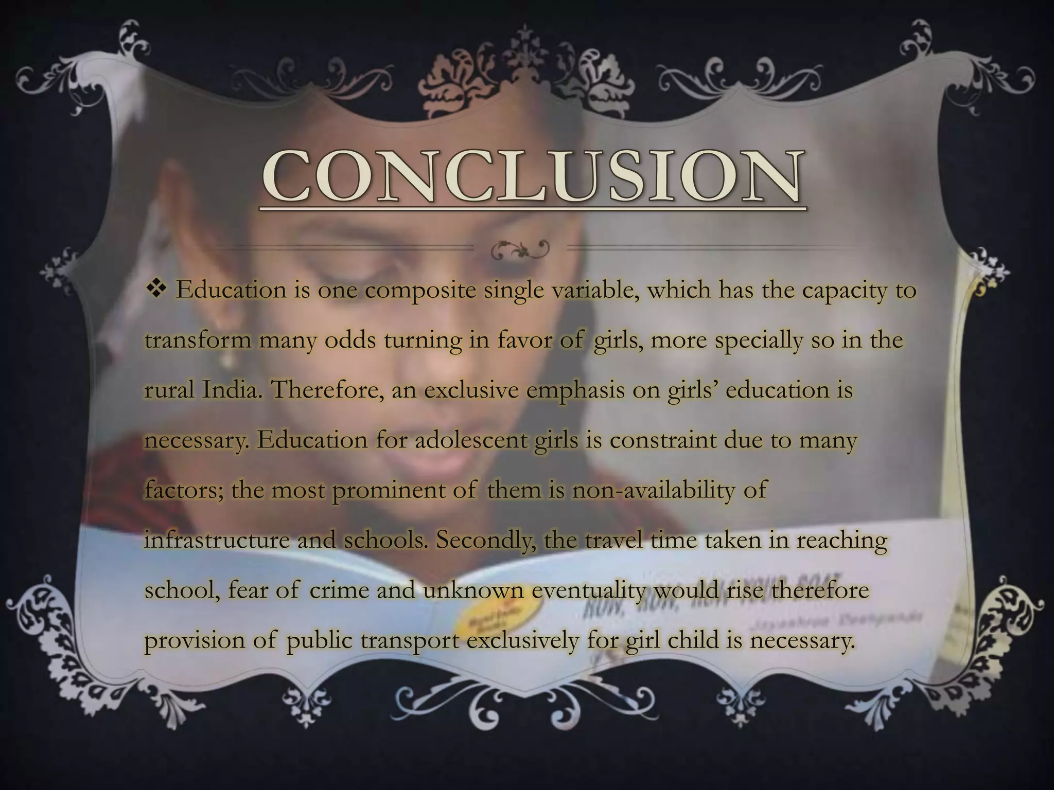 GIRL EDUCATION - PPT | PPTX