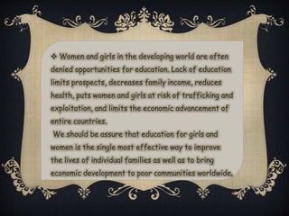 GIRL EDUCATION - PPT | PPTX