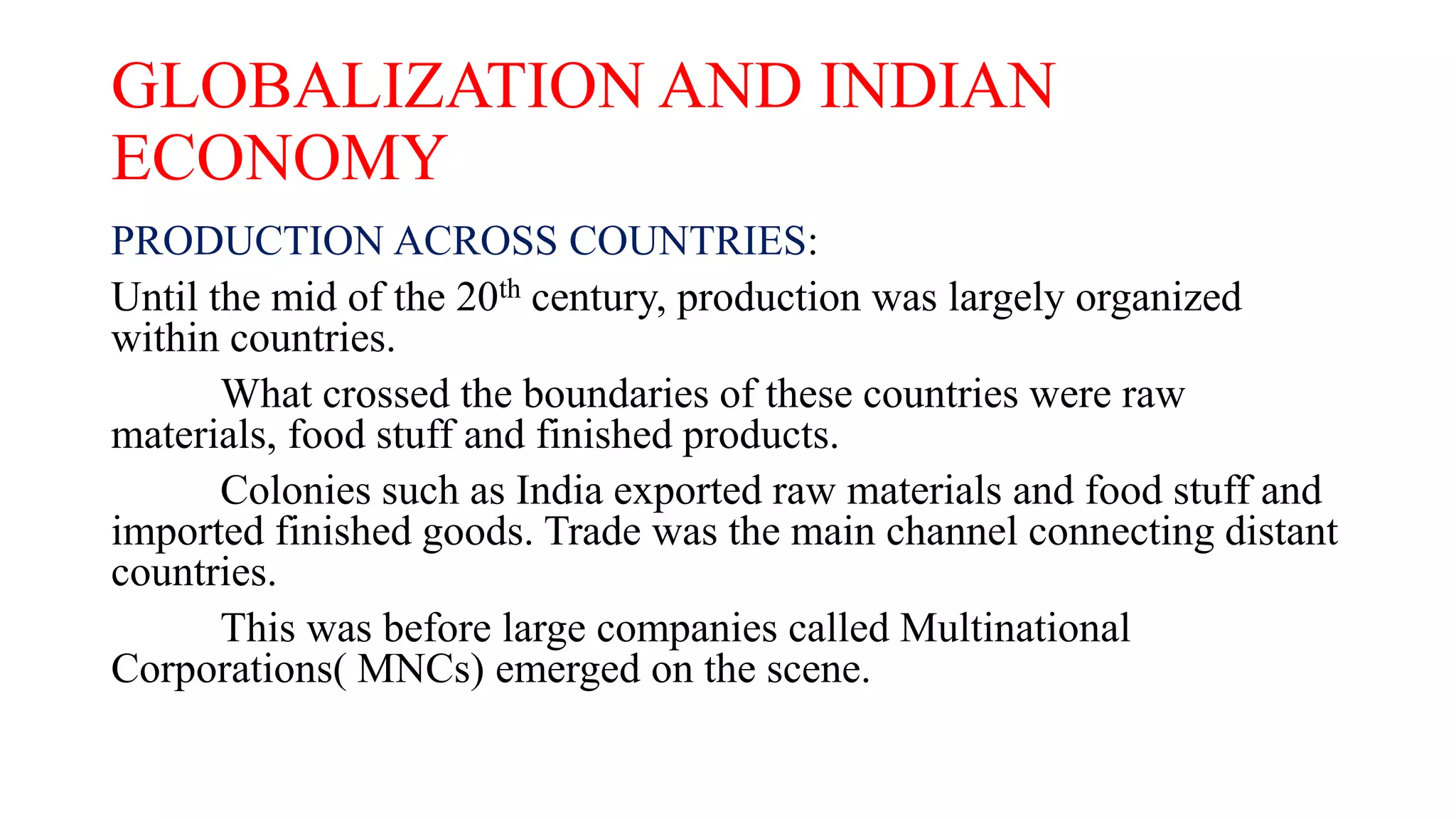 Ppt on globalisation and indian economy | PPTX