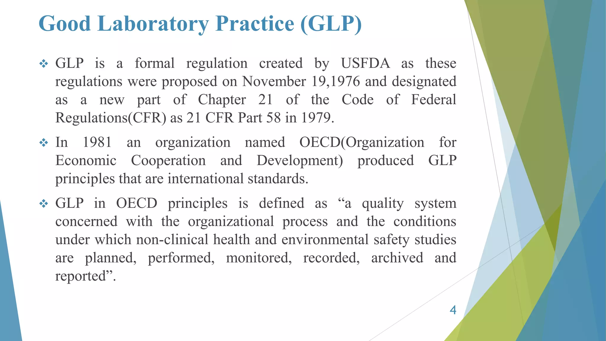 PPT ON GOOD LABORATORY PRACTICES (GLP) | PPTX