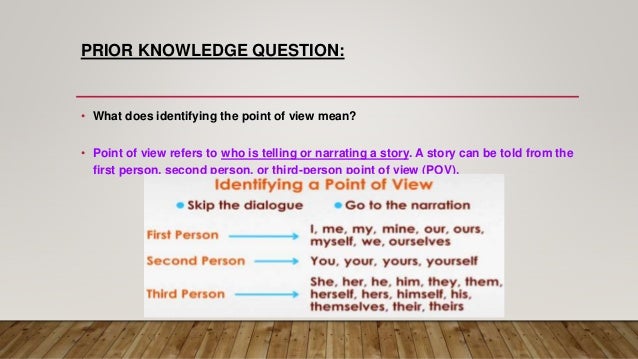 PPT on grade 5 Identifying point of view..pptx