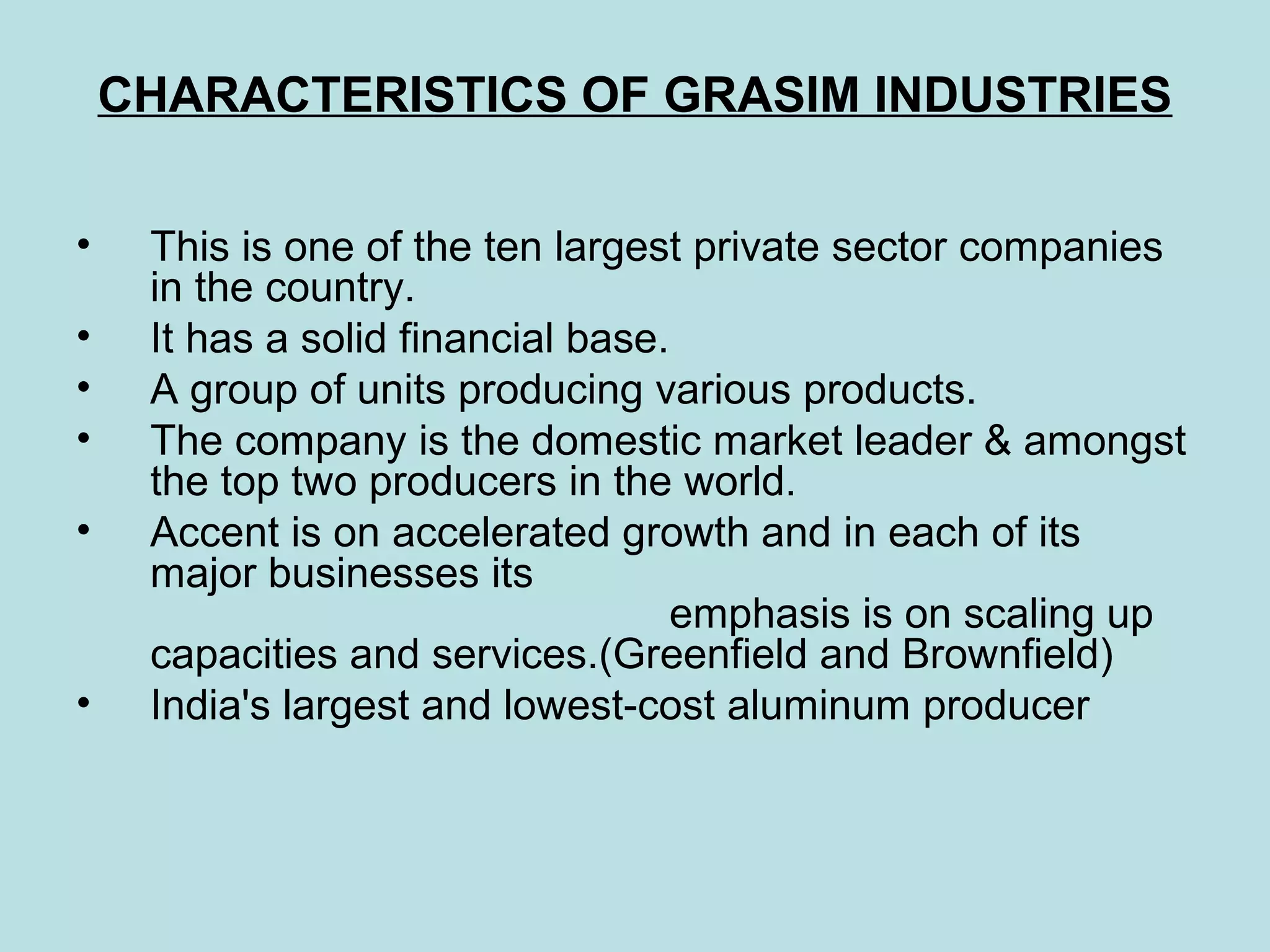 Ppt on grasim industries | PPT