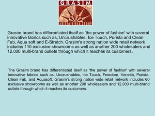 Ppt on grasim industries | PPT