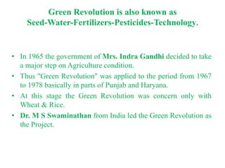 Green revolution India | PPTX