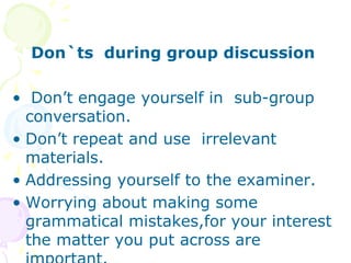 ppt on group discussion | PPT