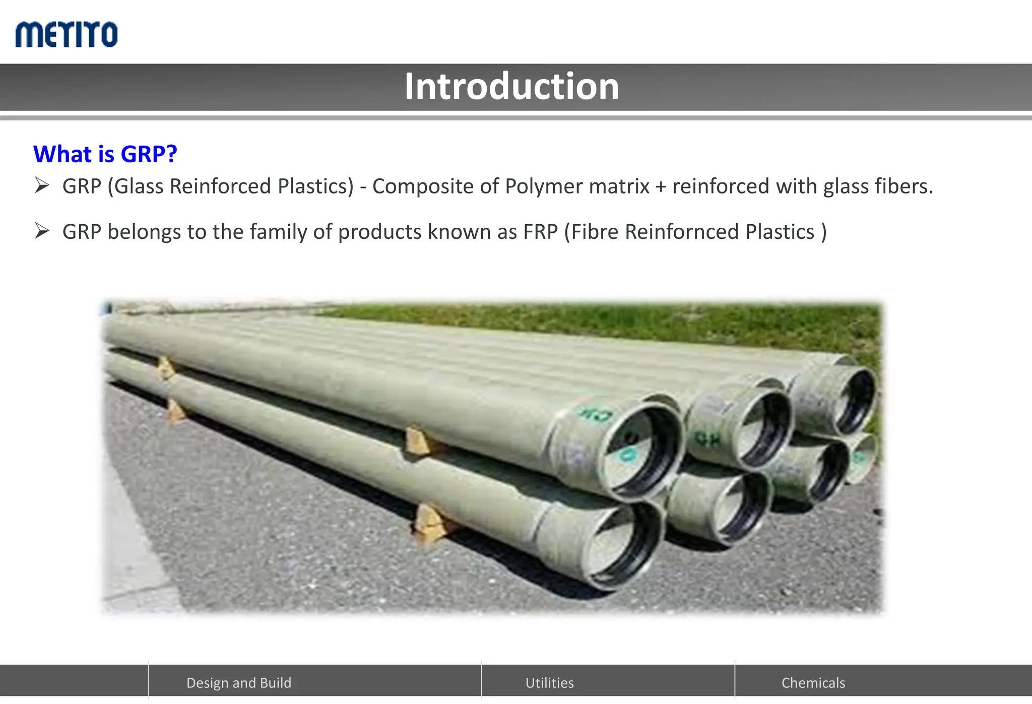 PPT on GRP pipes and fittings - manufacturing and testing | PPTX