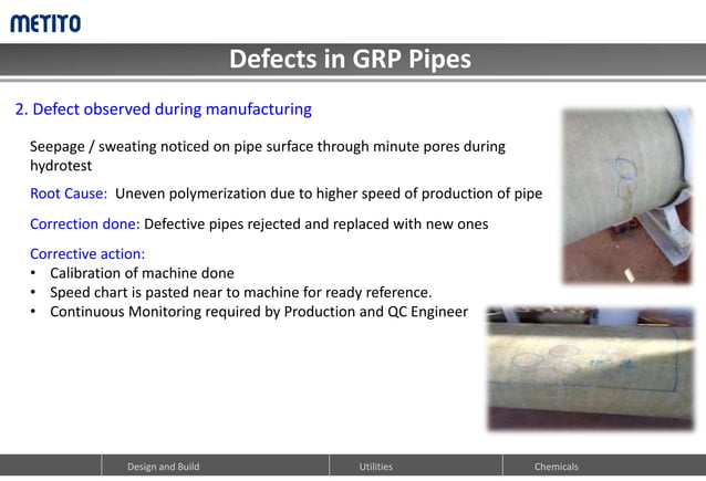 PPT on GRP pipes and fittings - manufacturing and testing | PPTX