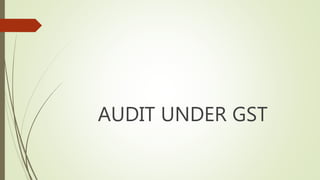 PPT on gst audit | PPTX