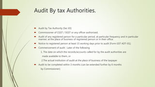 PPT on gst audit | PPTX