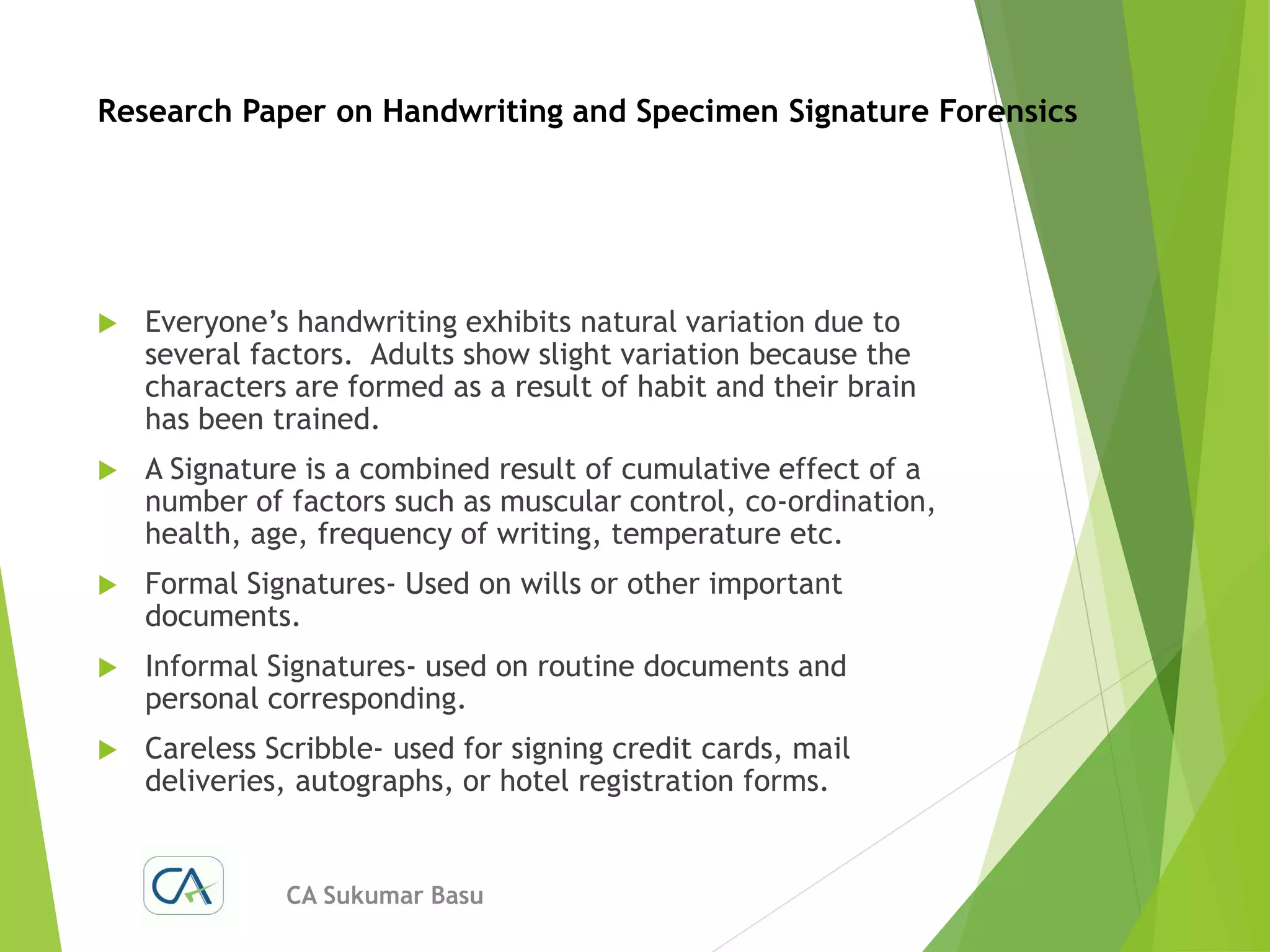 PPT on Handwriting and Specimen Signature Forensics.pptx