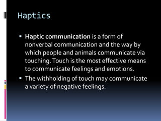 Haptics Nonverbal Communication