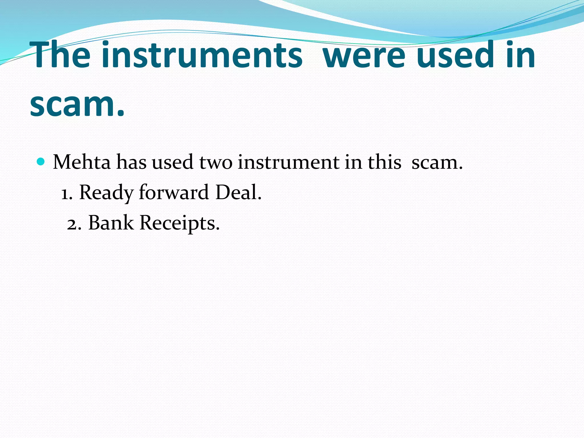 Ppt on harshad mehta scam. | PPTX