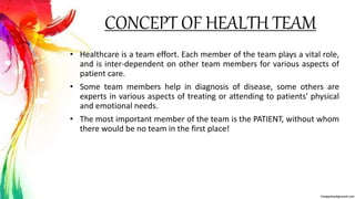 health team, concept, classification | PPTX