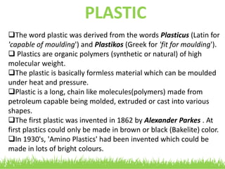Ppt on household usage of plastic | PPT