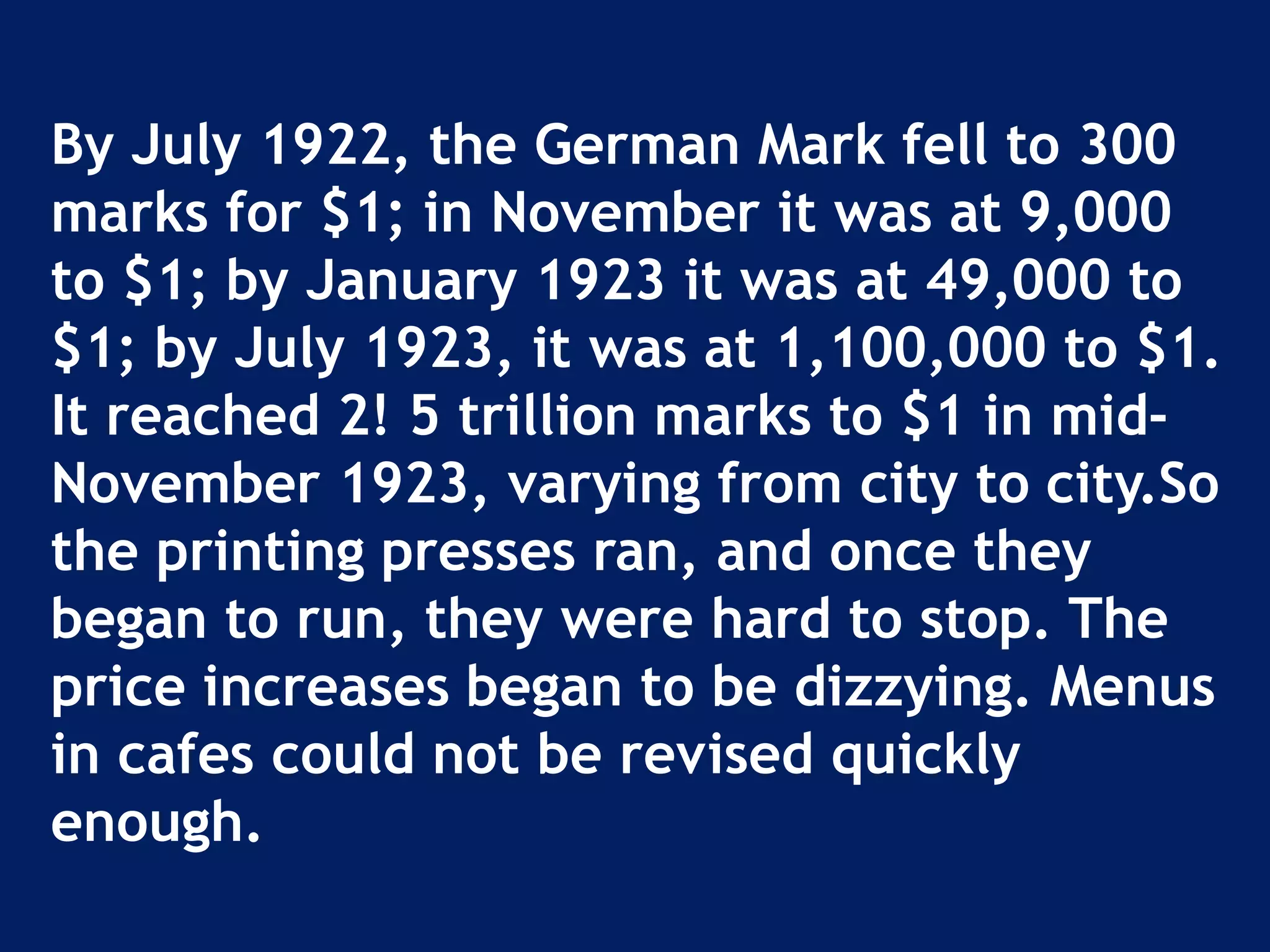 Ppt on hyper inflation in germany | PPTX