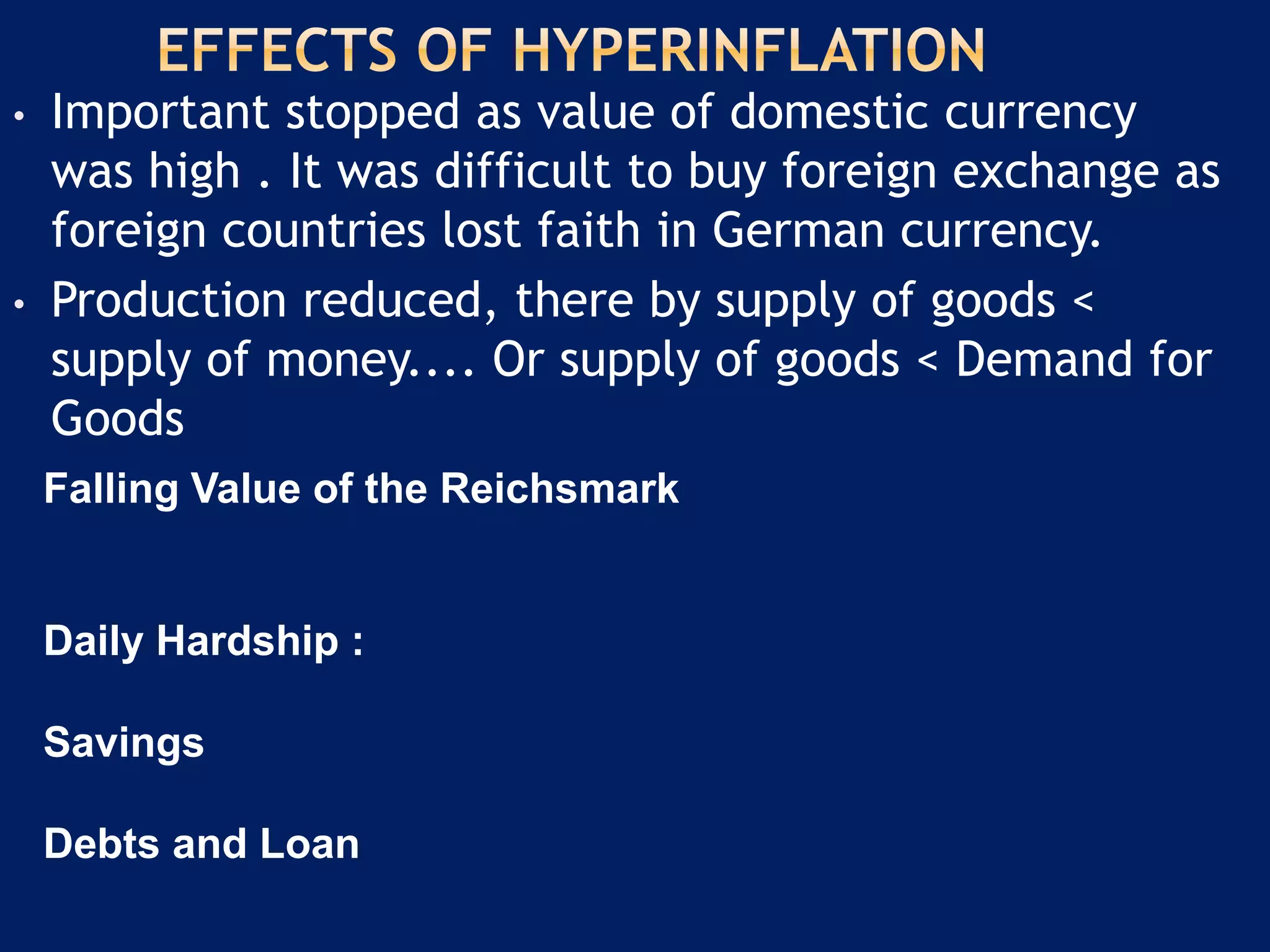 Ppt on hyper inflation in germany | PPTX