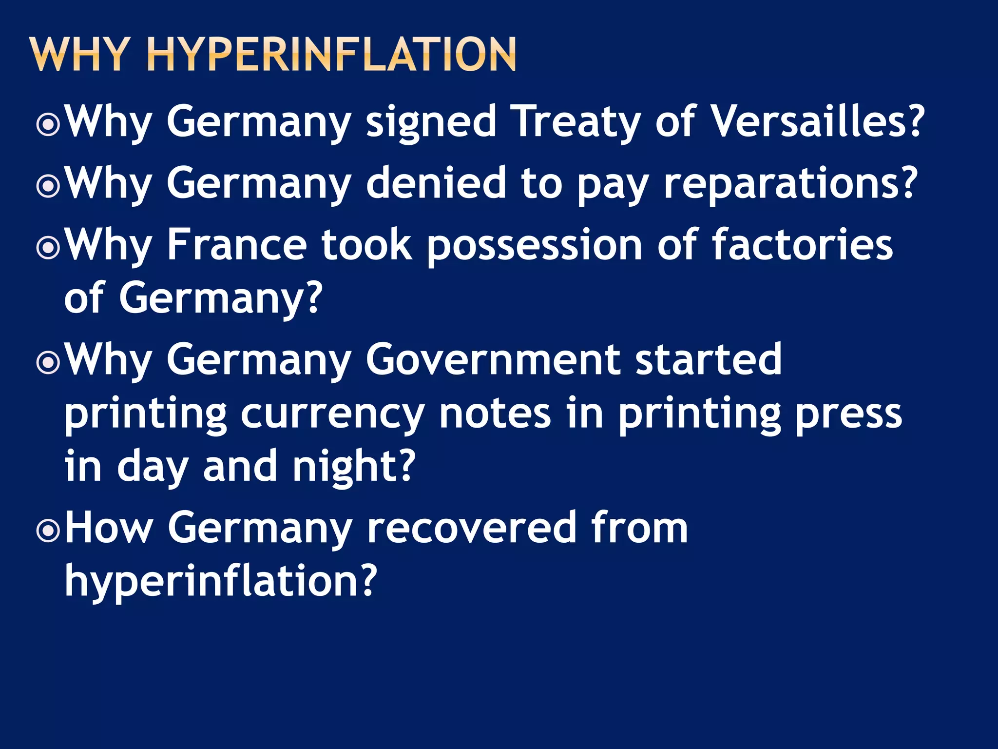 Ppt on hyper inflation in germany | PPTX