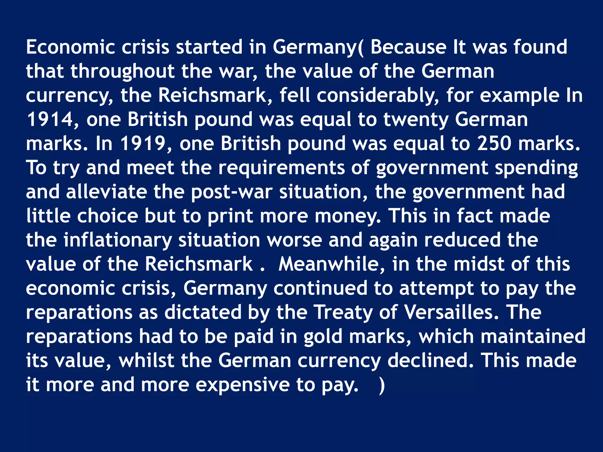Ppt on hyper inflation in germany | PPTX