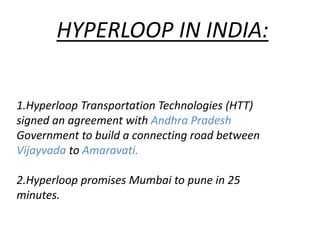 Ppt on hyperloop | PPTX