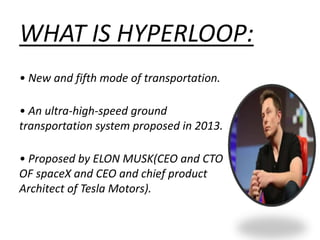 Ppt on hyperloop | PPTX
