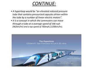Ppt on hyperloop | PPTX