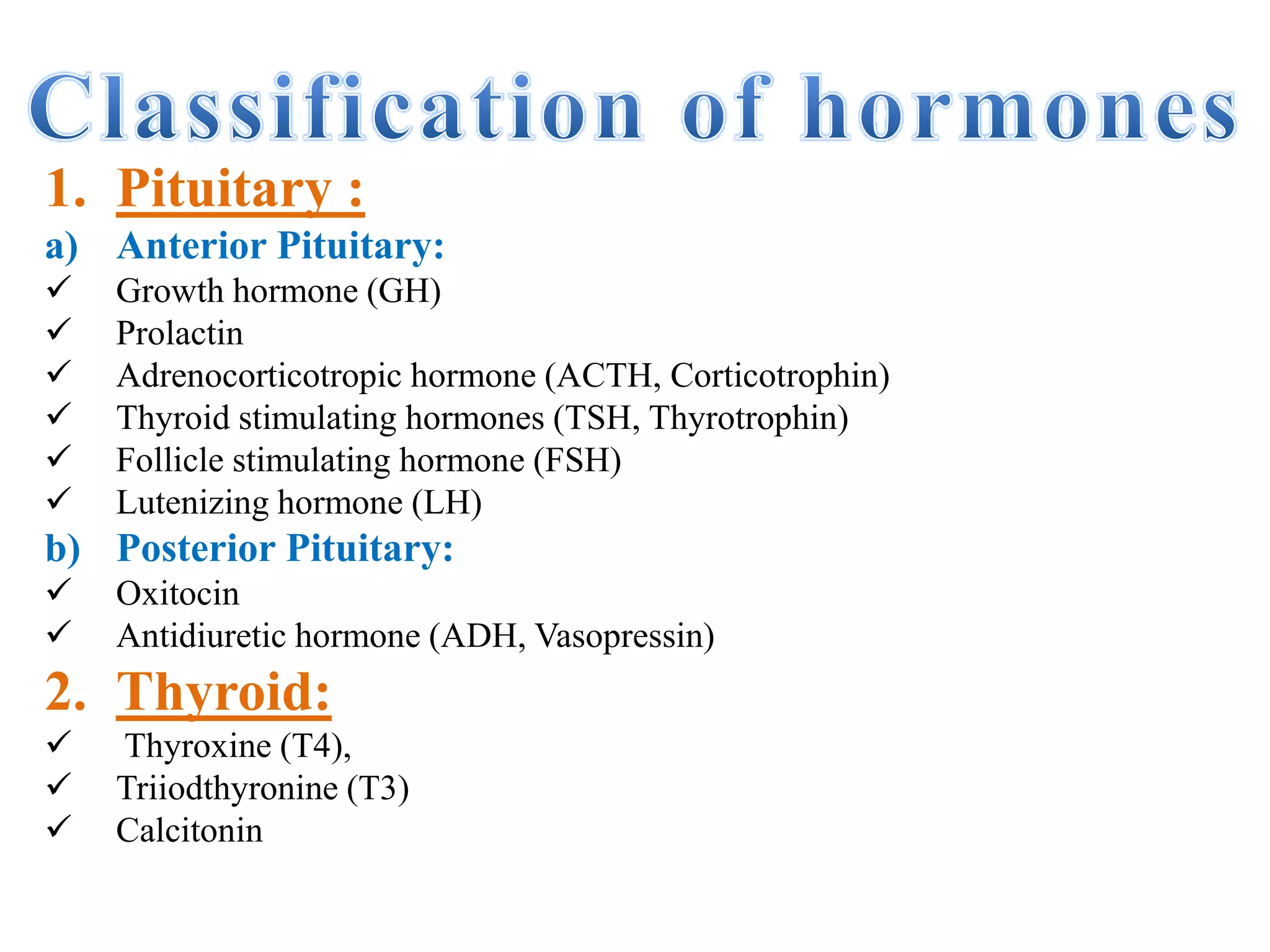 Ppt on hypothalamic & anterior pituitary hormones | PPTX