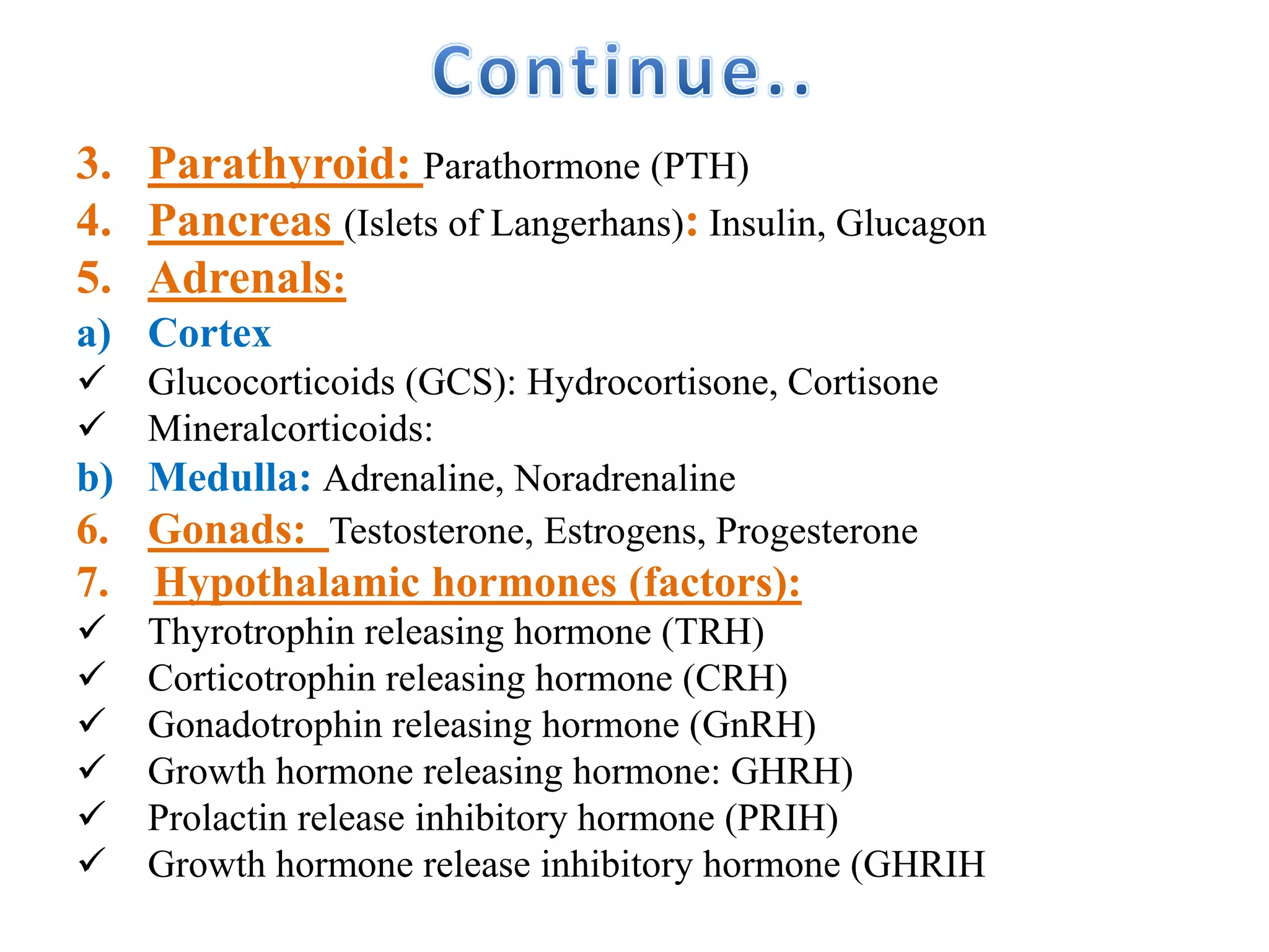 Ppt on hypothalamic & anterior pituitary hormones | PPTX