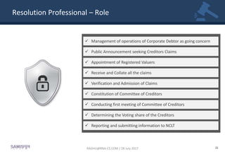 PPT on IBC by Raghu Babu, Mentor, Samisti Legal LLP | PDF