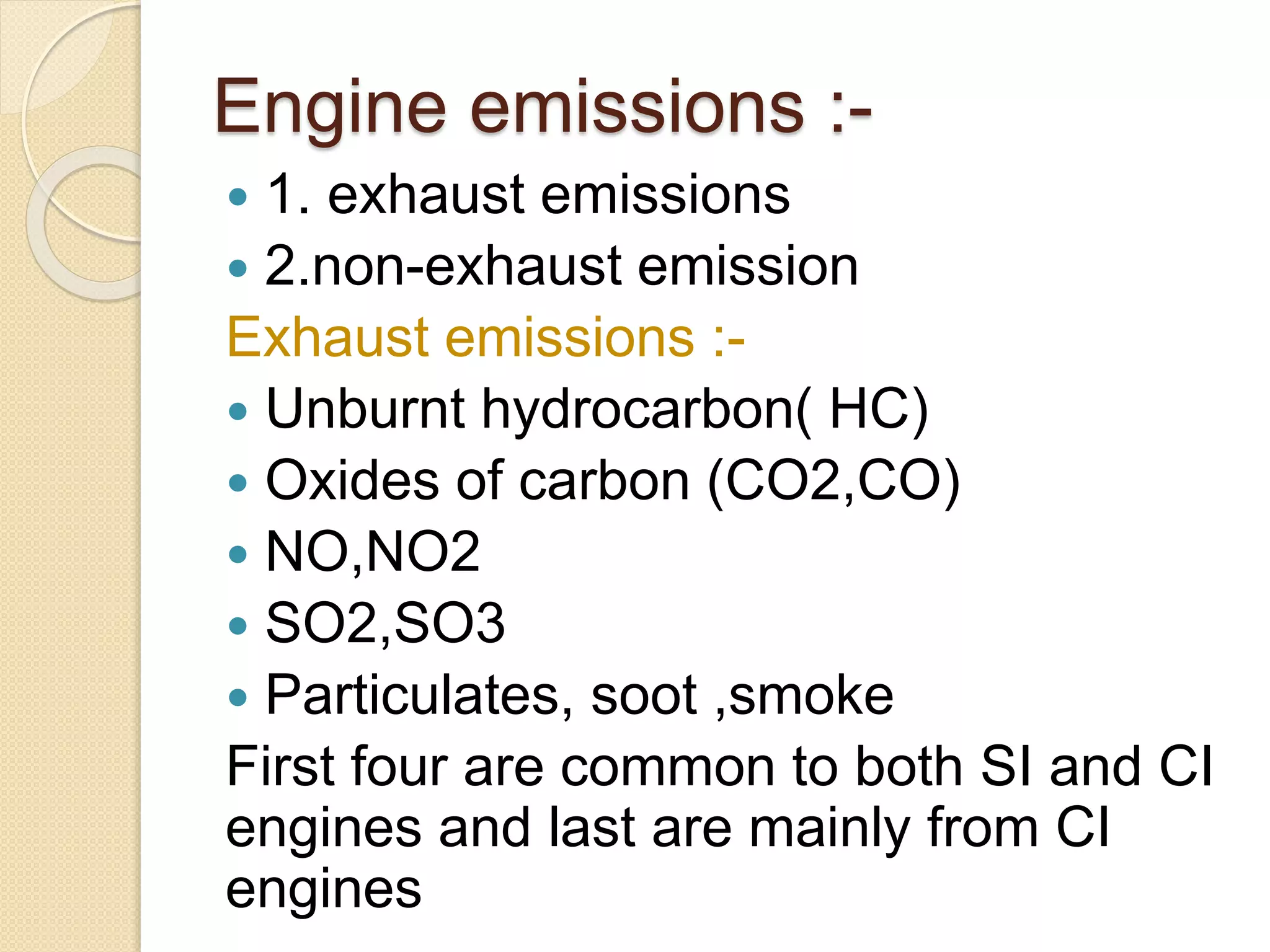 IC engines -emission and its control | PPTX