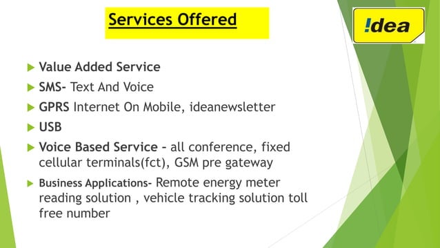 Ppt on IDEA Cellular Company | PPT