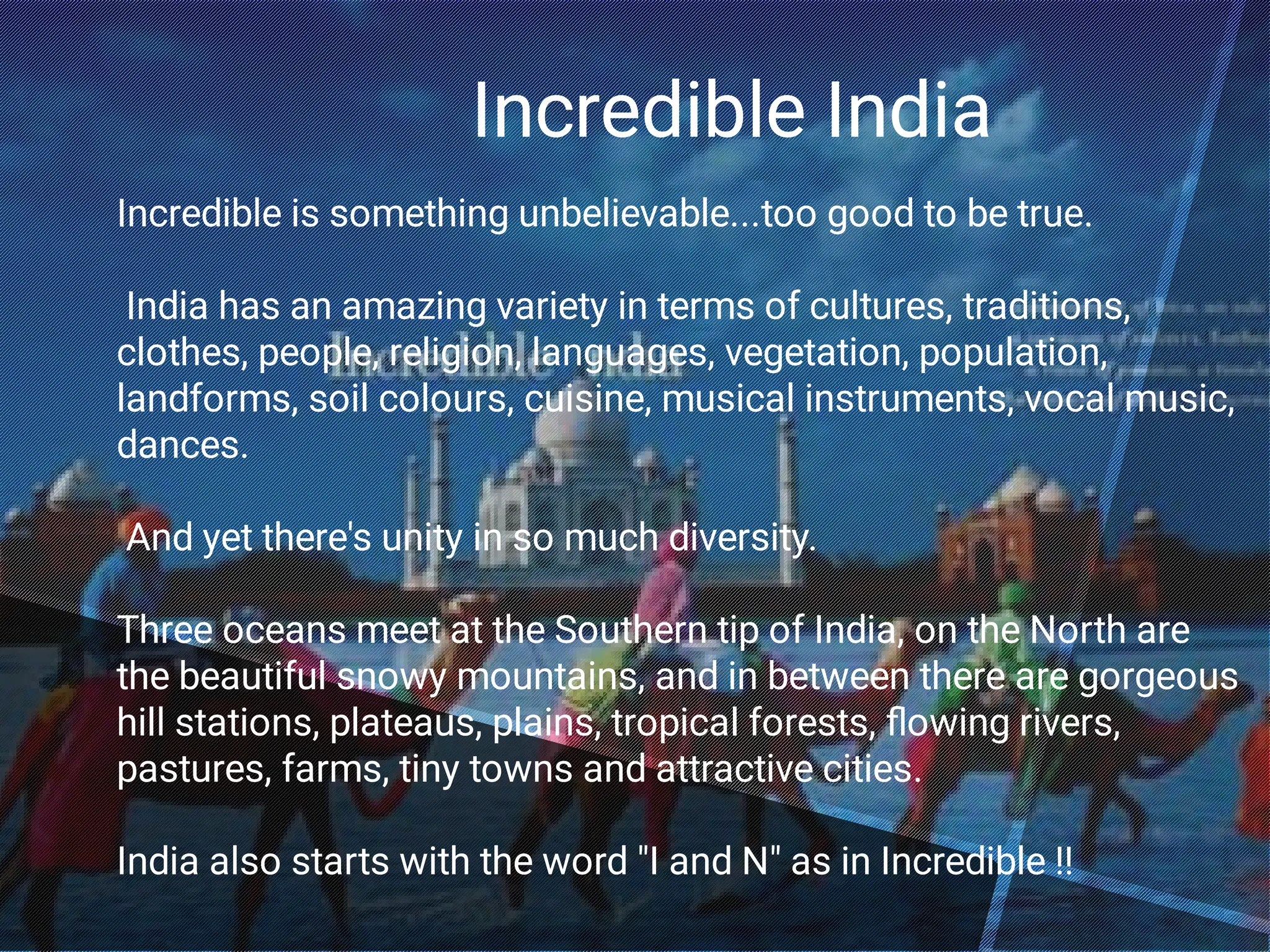 ppt on incredible india.pdf incredible india incredible india ...