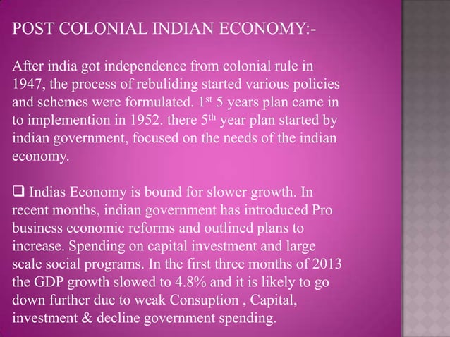Ppt on indian economy | PPTX | Commodities | Economy