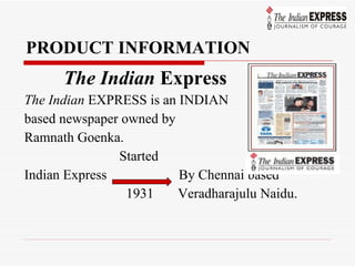 Market research on Indian Express | PPT