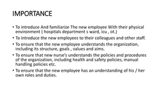 ppt on induction.pptx and role and respo. | PPTX