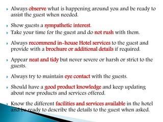 Ppt on industry etiquettes and hospitality conducts | PPTX