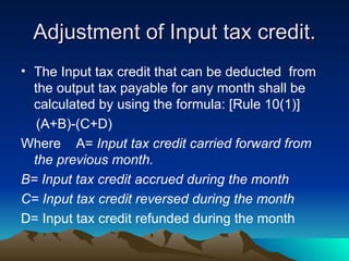 Ppt on input taxes credit mr sudhakar | PPT