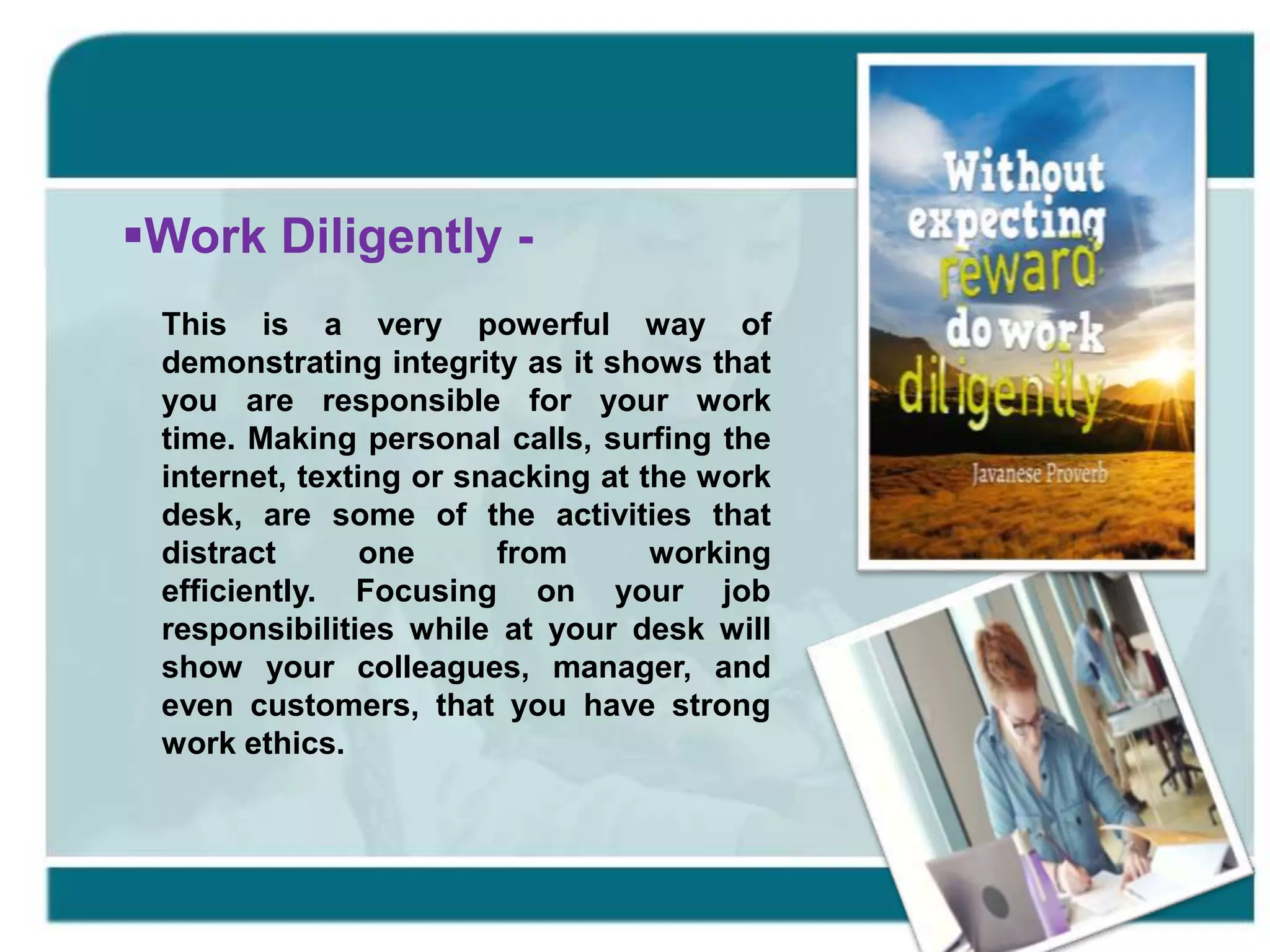 integrity at work | PPTX